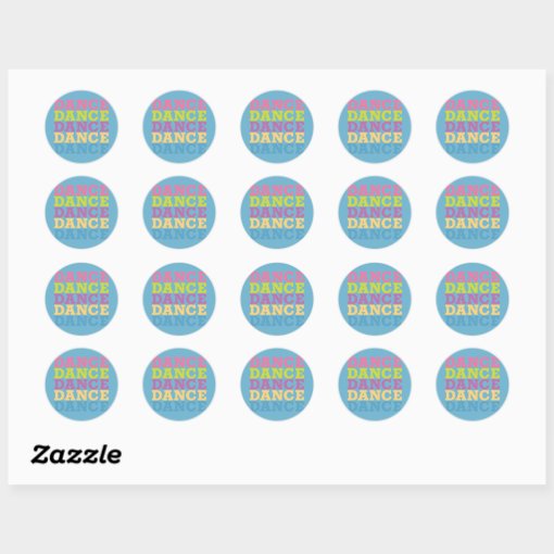 Dance Dance Classic Round Sticker | Zazzle