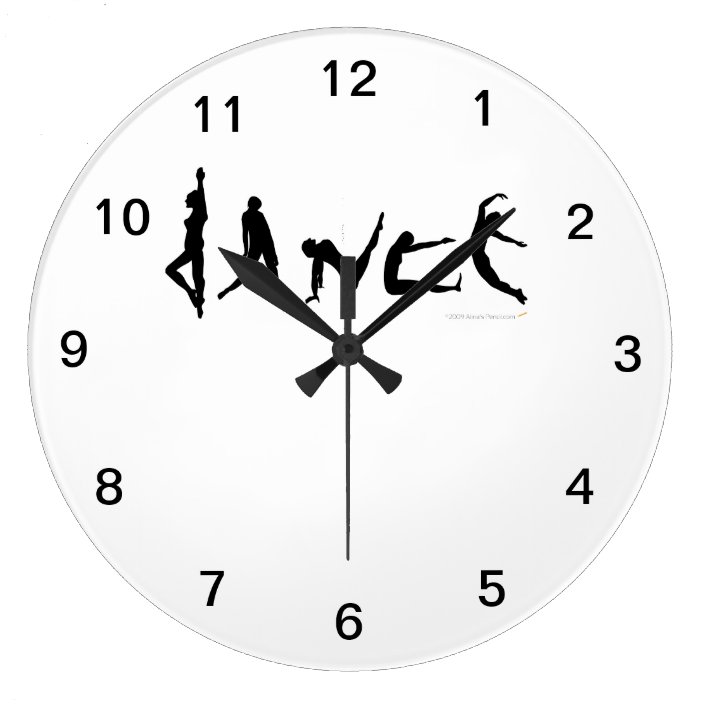 Dance Dancers Silhouettes Wall Clock | Zazzle.com