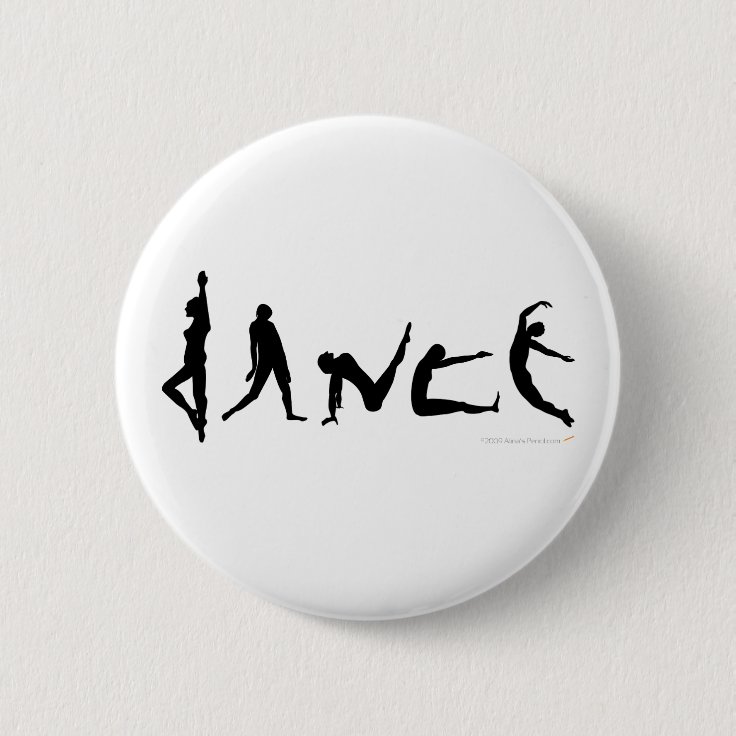 Dance Dancing Silhouette Design Button | Zazzle