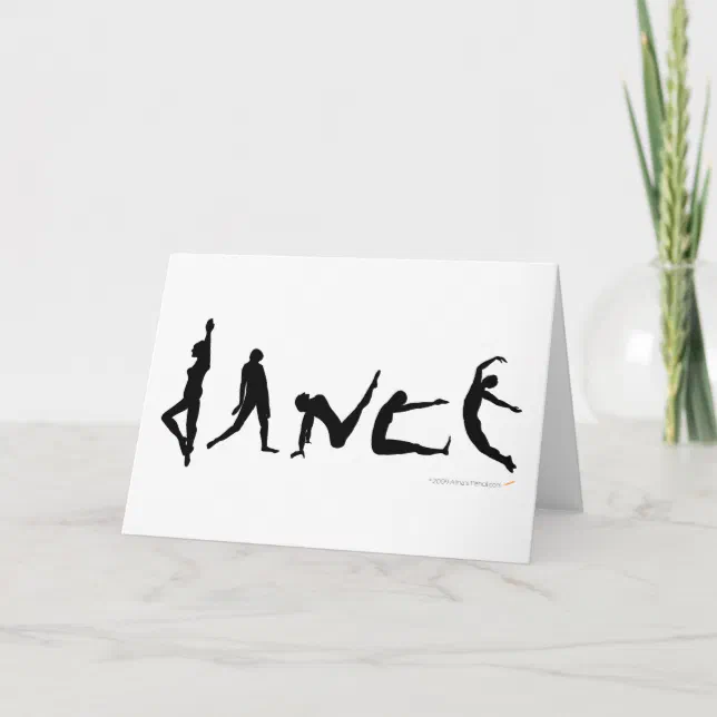 Dance Dancing Silhouette Greeting Card | Zazzle