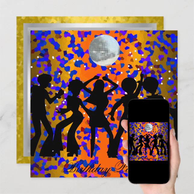 Dance Disco Birthday Party Invitation | Zazzle
