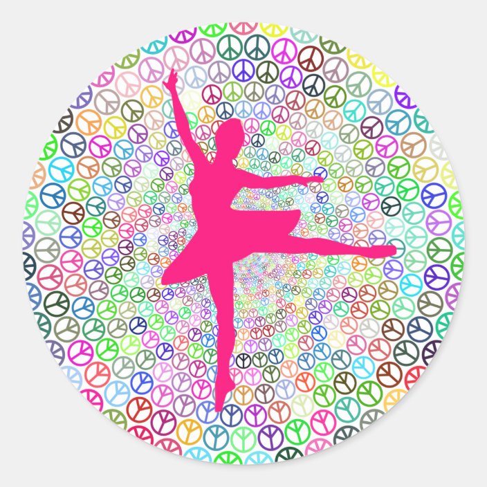 Dance for Peace Classic Round Sticker | Zazzle.com