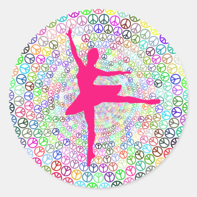 Dance for Peace Classic Round Sticker | Zazzle