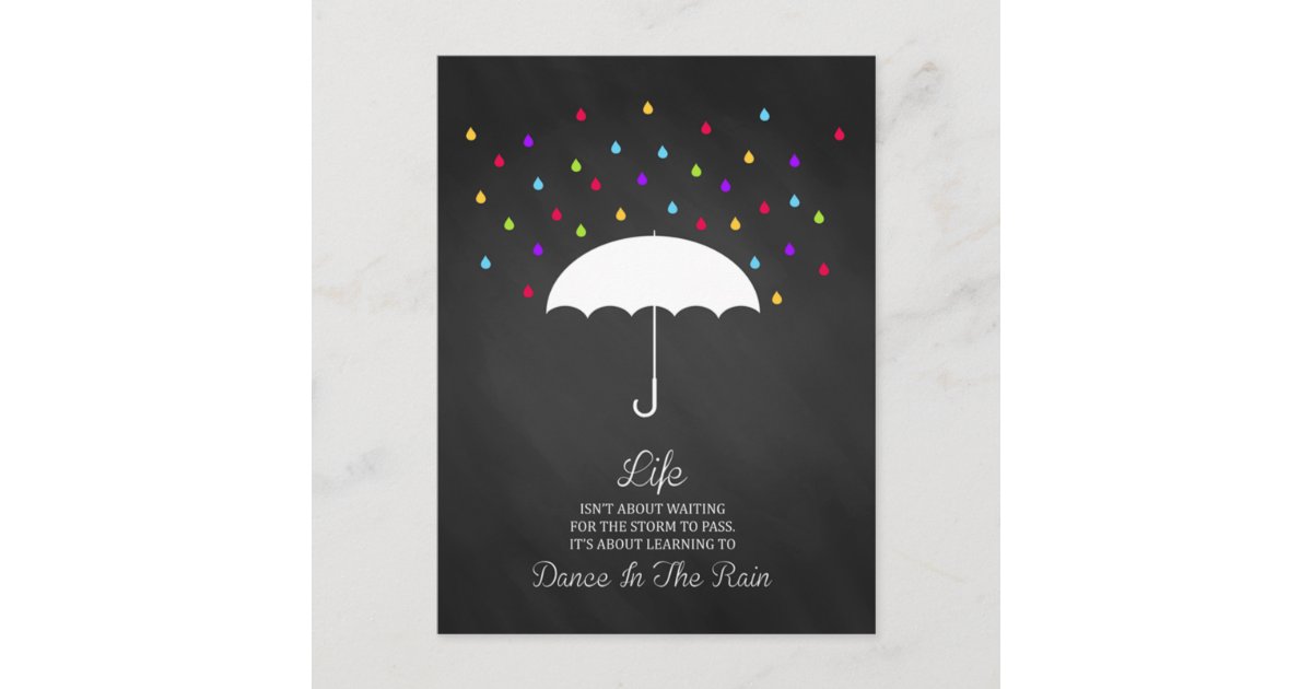 Dance in the Rain Inspirational Postcard | Zazzle