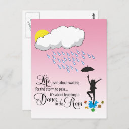 Dance in the Rain Postcard | Zazzle