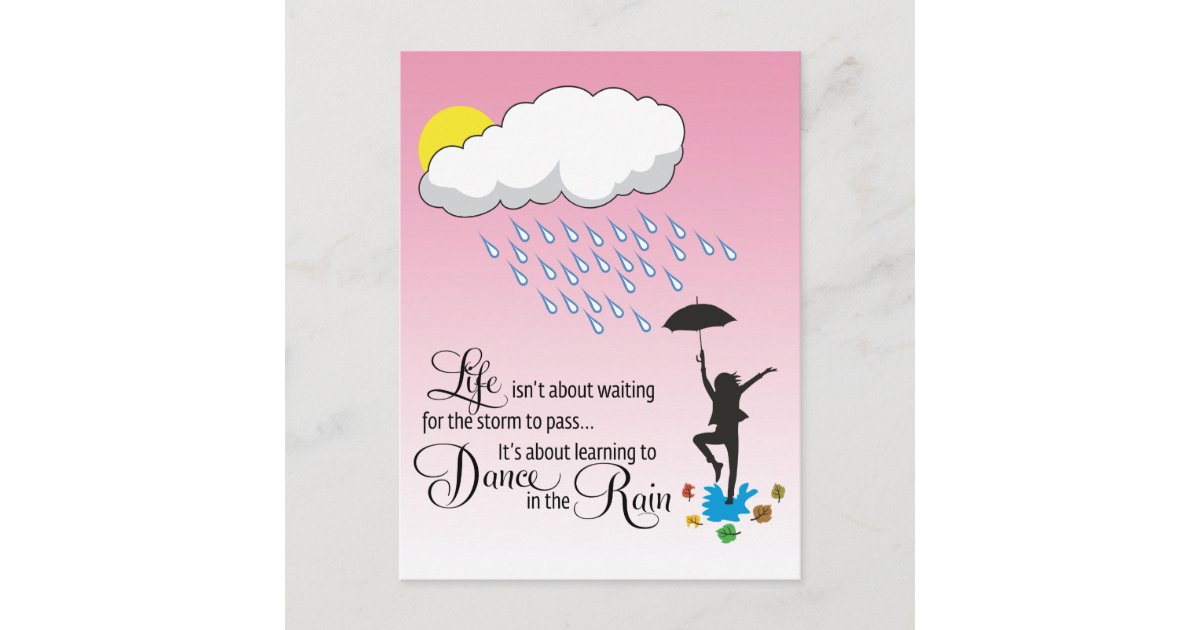 Dance in the Rain Postcard | Zazzle