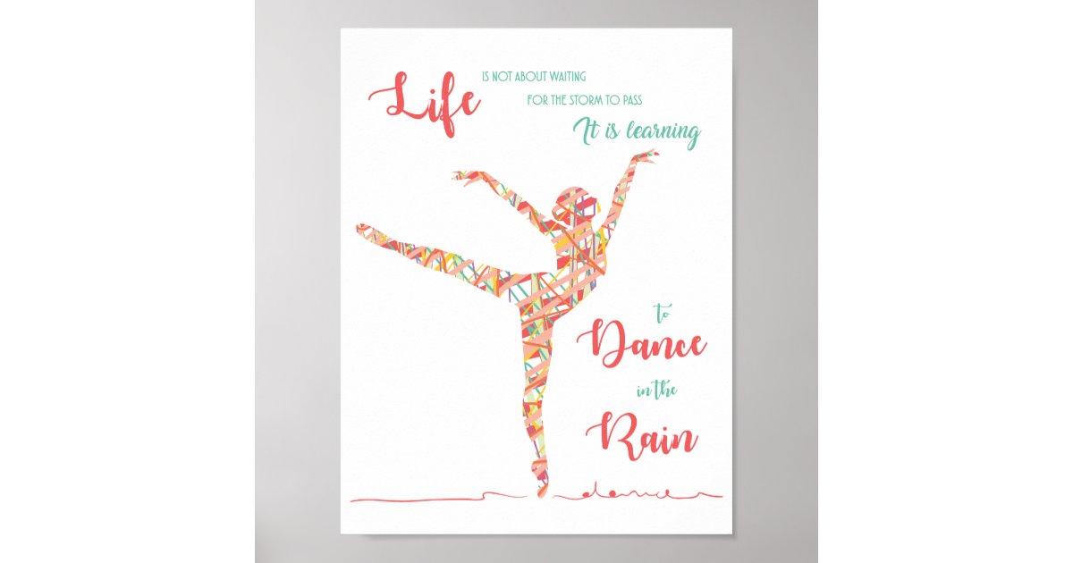 Dance in the rain Poster | Zazzle