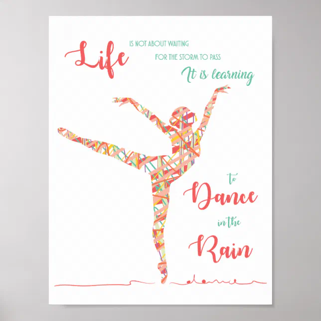 Dance in the rain Poster | Zazzle