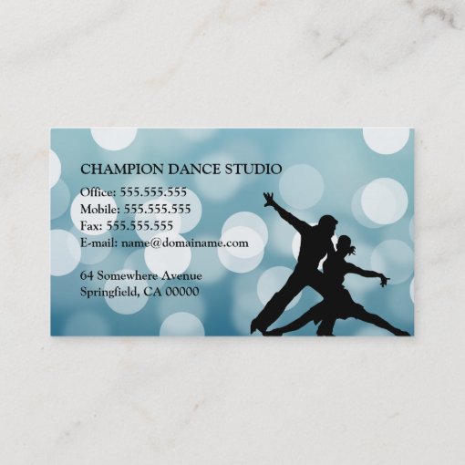 Dance Instructor Business Card Template | Zazzle