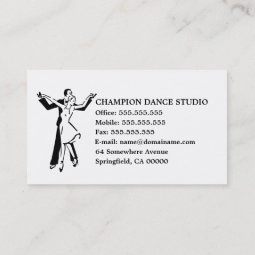 Dance Instructor Business Card Template | Zazzle