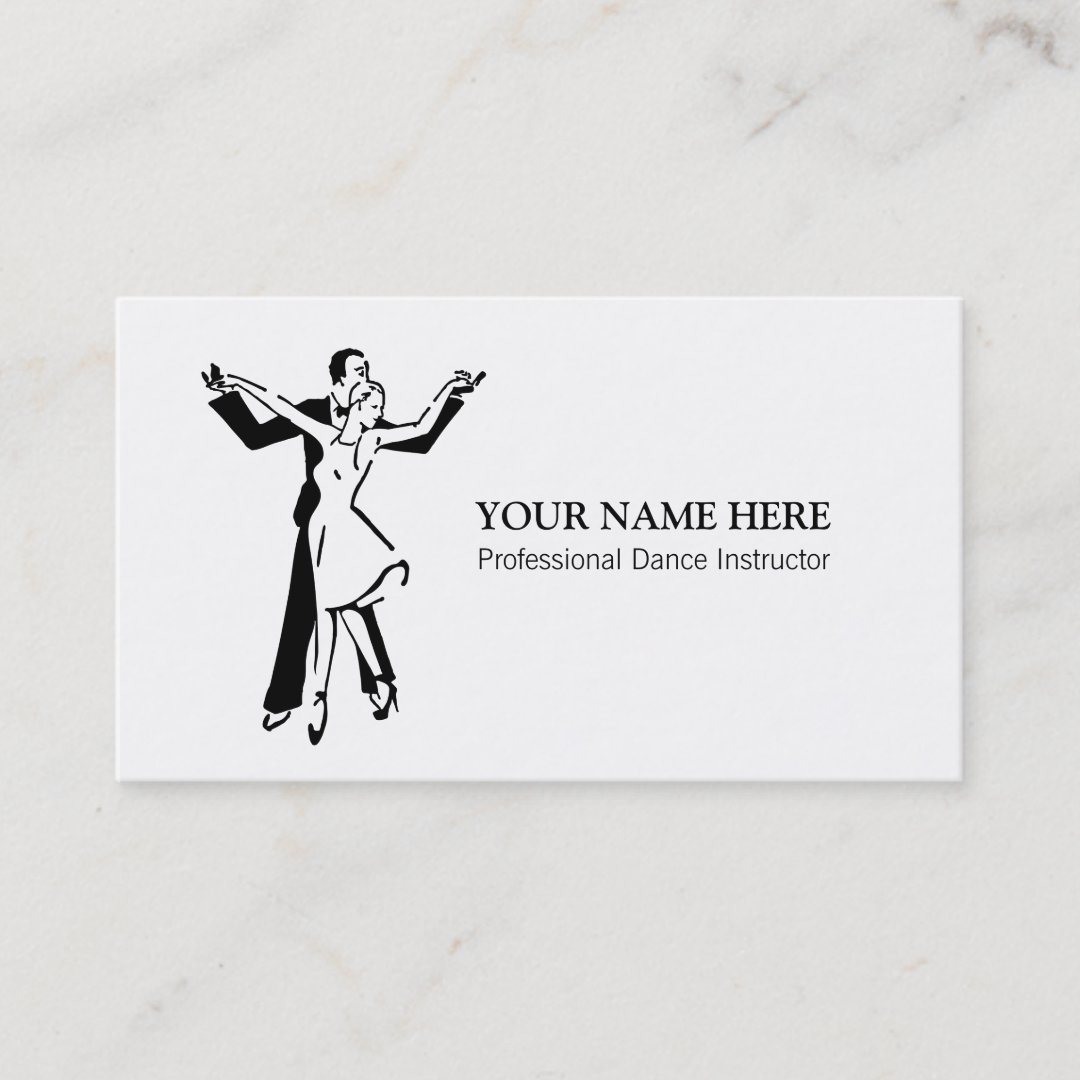 Dance Instructor Business Card Template | Zazzle