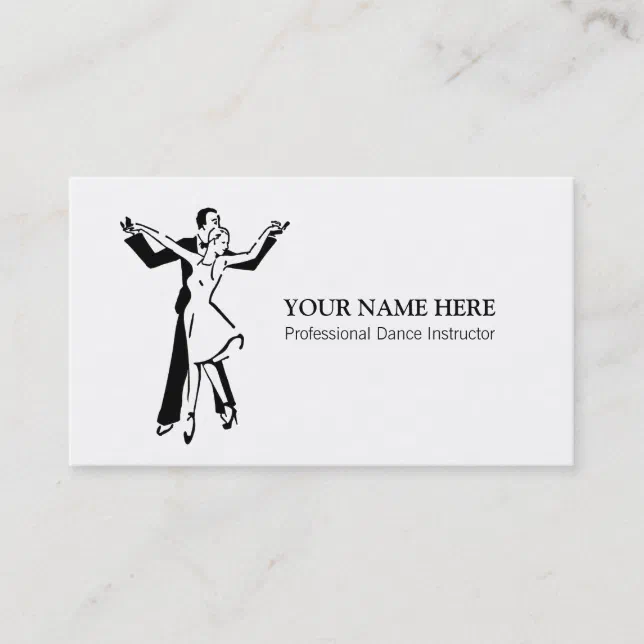 Dance Instructor Business Card Template | Zazzle