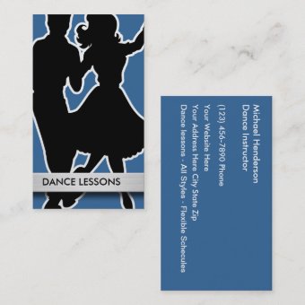 Dance Instructor Business Cards | Zazzle