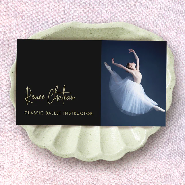 Dance Instructor Photo Business Card | Zazzle