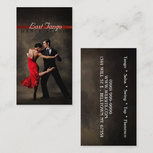 Dance, Instructor, Studio Lessons Business Card | Zazzle