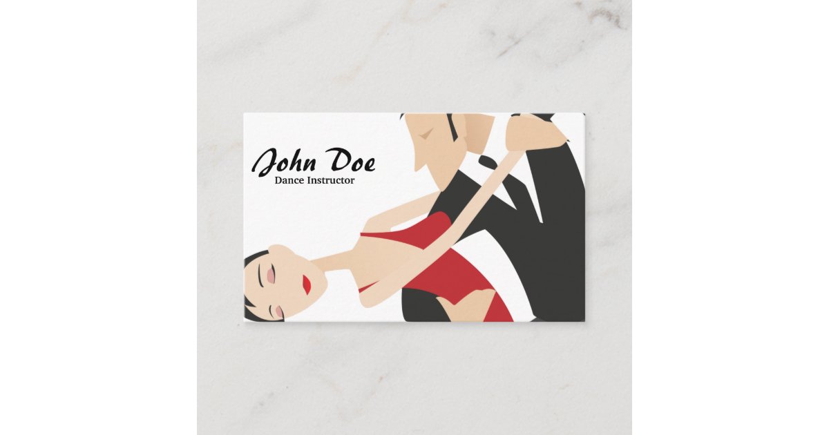 Dance Instructor Tango Business Card | Zazzle