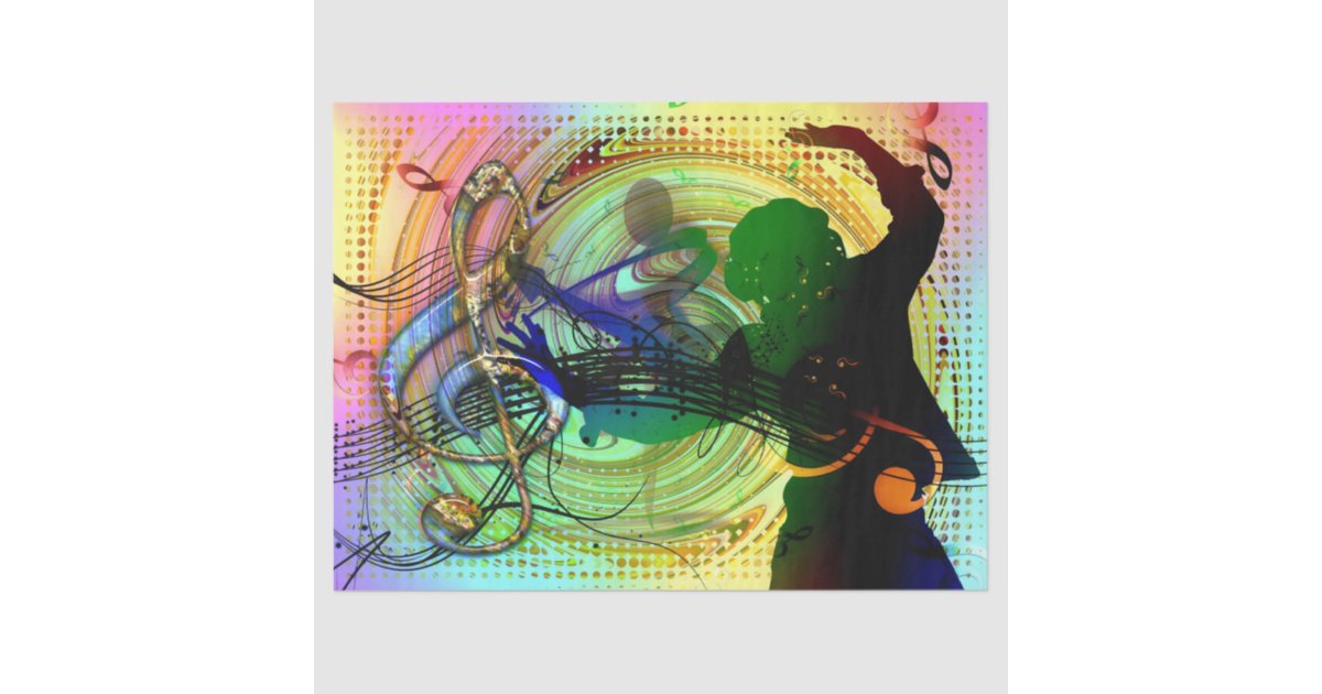 Dance Music Dancer Decoupage Tissue Paper | Zazzle