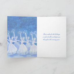 Dance of the Snowflakes Holiday Greeting Card | Zazzle