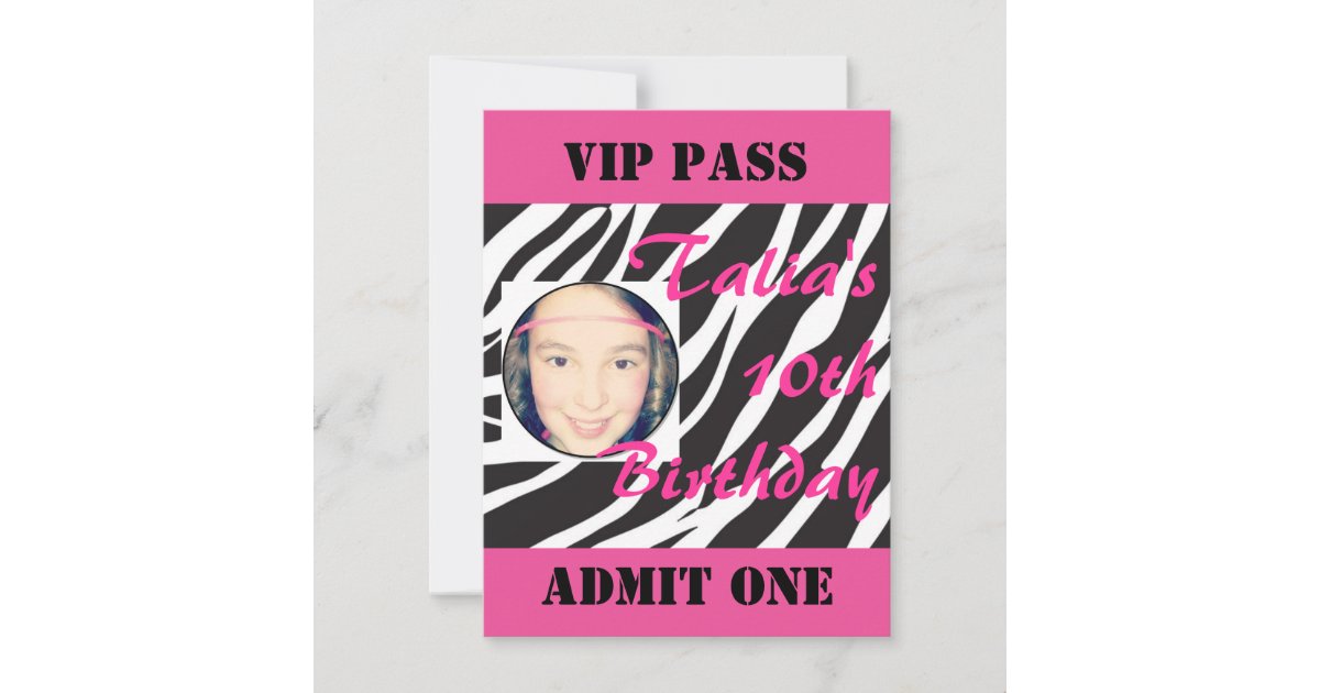 Dance Party Birthday Invitation - VIP Event Pass | Zazzle
