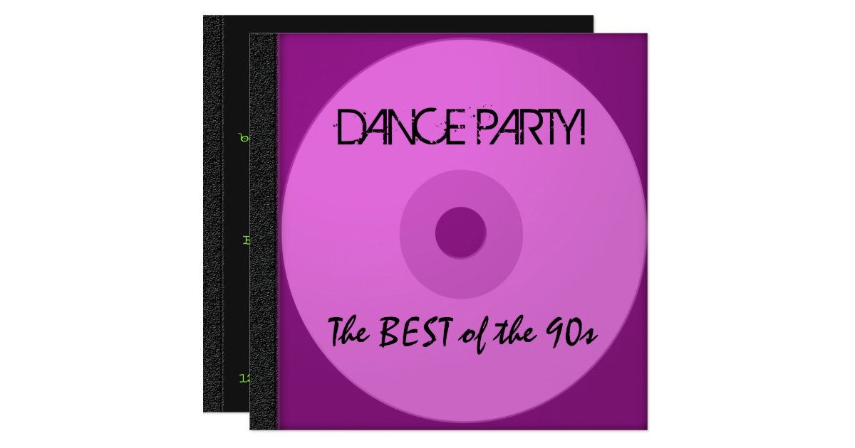 Dance Party CD Invite | Zazzle