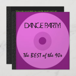 Dance Party CD Invite | Zazzle
