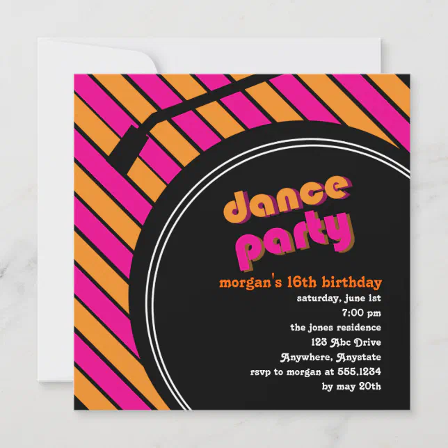 Dance Party Invitation | Zazzle