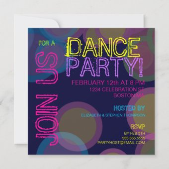 Dance Party! Invitation | Zazzle