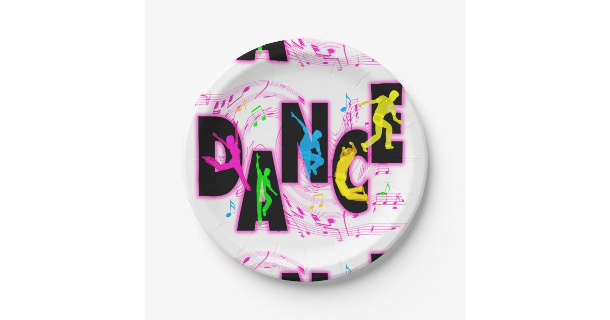 Dance Party Paper Plates | Zazzle