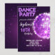 Dance Party Purple Disco Girl Birthday Invitation | Zazzle