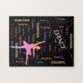 Dance Puzzle with Personalized Name All Over | Zazzle