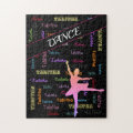 Dance Puzzle with Personalized Name All Over | Zazzle