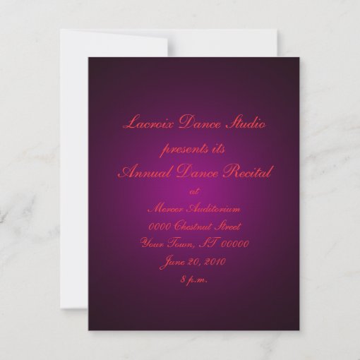 Dance Recital custom invitation | Zazzle