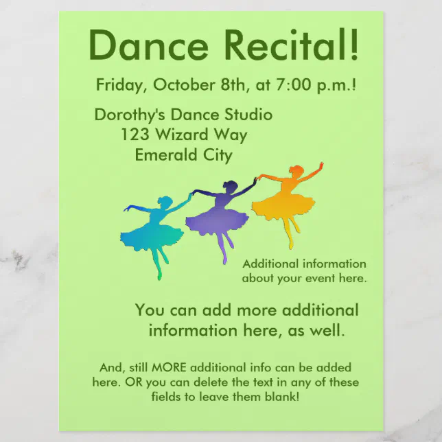 Dance Recital Flyer | Zazzle