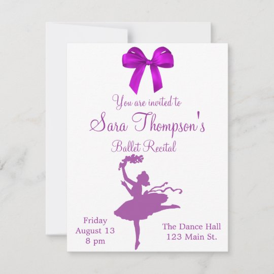 Dance Recital Invitation | Zazzle.com
