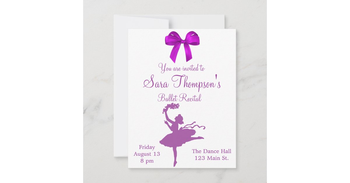 Dance Recital Invitation | Zazzle