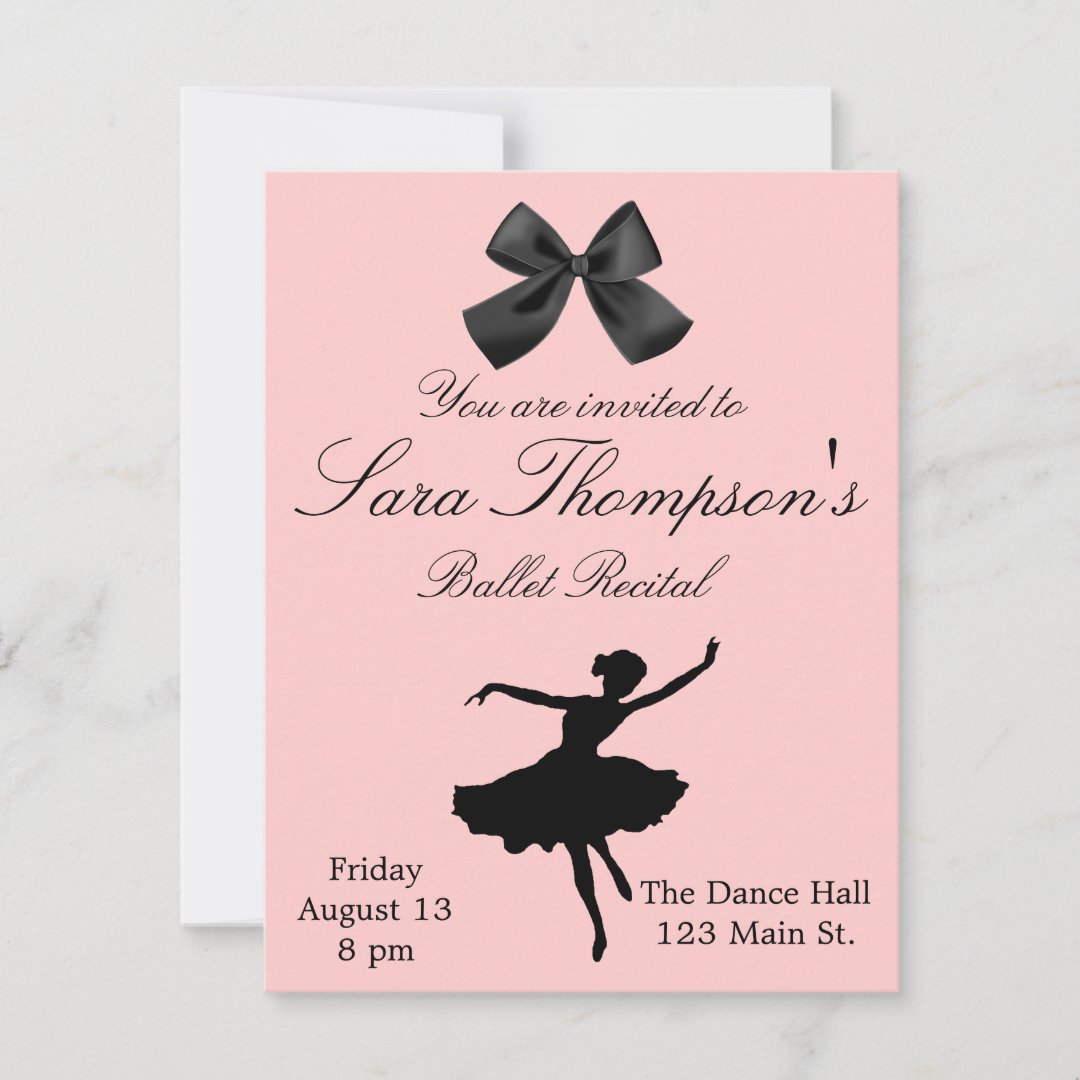 Dance Recital Invitation | Zazzle