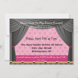 Dance Recital Invitations | Zazzle