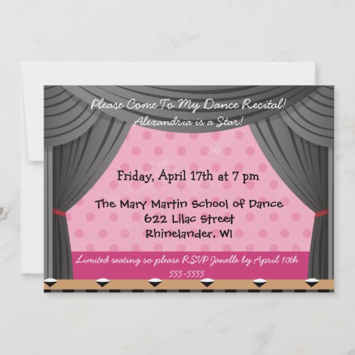 Dance Recital Invitations | Zazzle