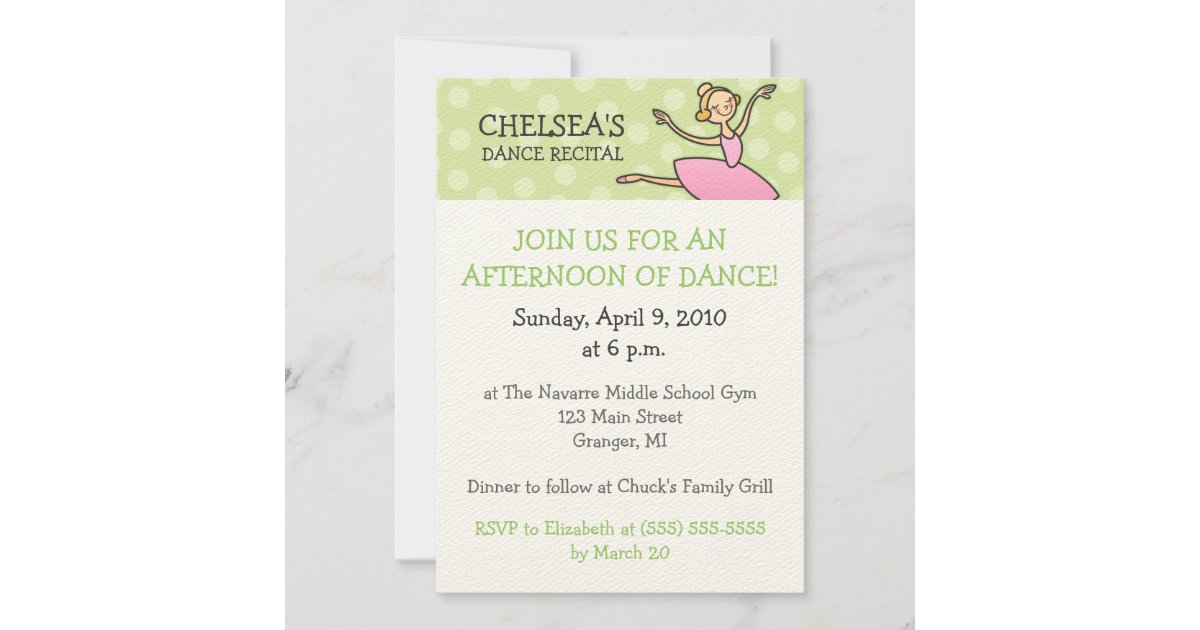 Dance Recital Invitations | Zazzle