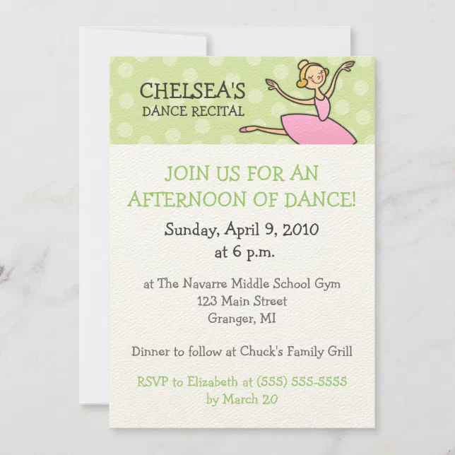 Dance Recital Invitations | Zazzle