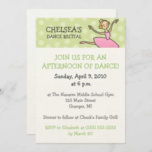Dance Recital Invitations | Zazzle