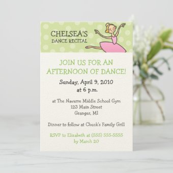 Dance Recital Invitations | Zazzle