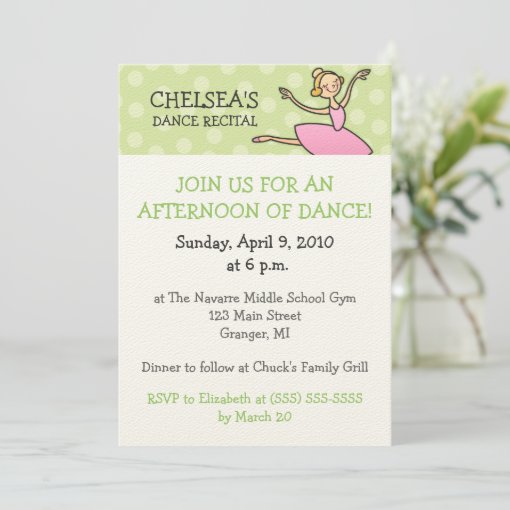 Dance Recital Invitations | Zazzle