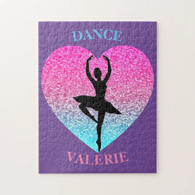 Dance Sparkle Heart Puzzle for Dancers | Zazzle