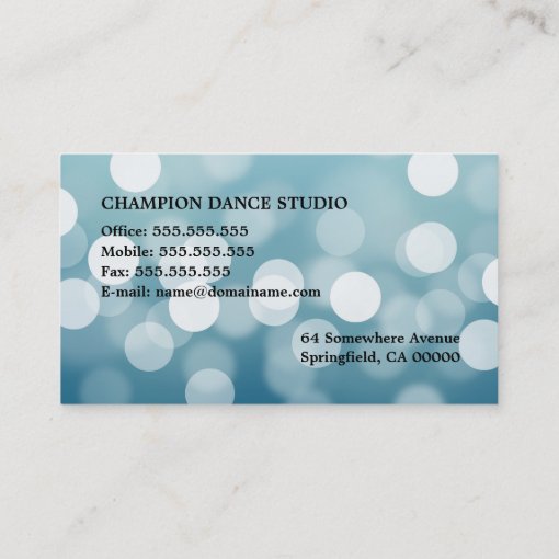 Dance Sport Instructor Business Card Template | Zazzle