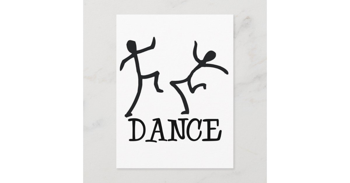 Dance Stick Figures Postcard | Zazzle