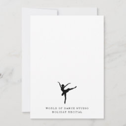 Dance Studio Ballet Recital Invitation | Zazzle