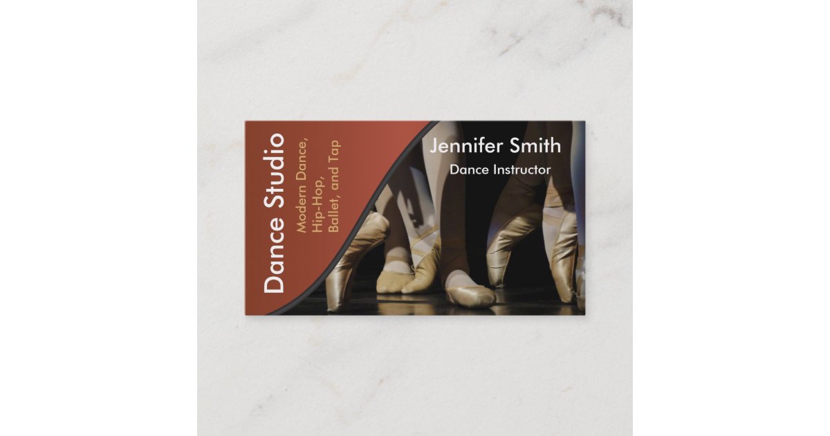 Dance Studio Instructor Template Business Card | Zazzle