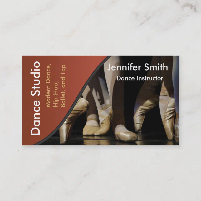 Dance Studio Instructor Template Business Card | Zazzle