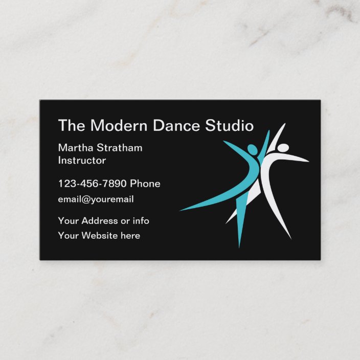 Dance Studio Lessons Instructor Business Card | Zazzle.com